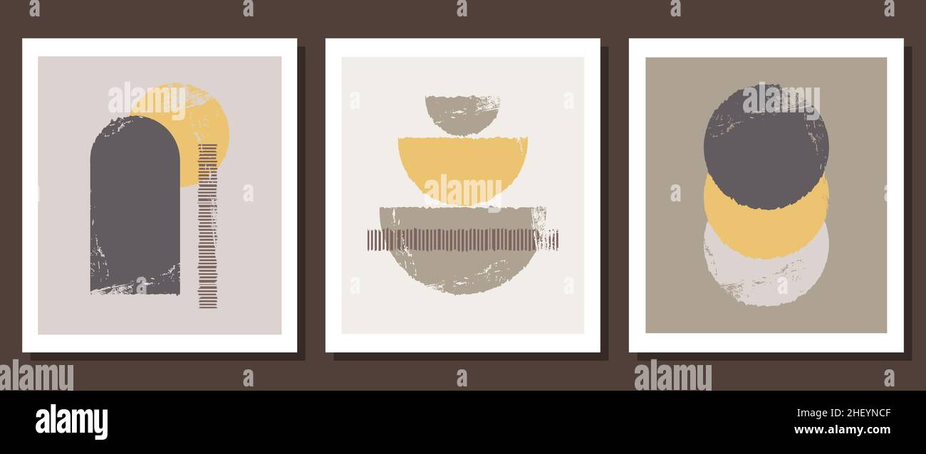 Abstract modern collection of boho style poster templates Stock Vector ...