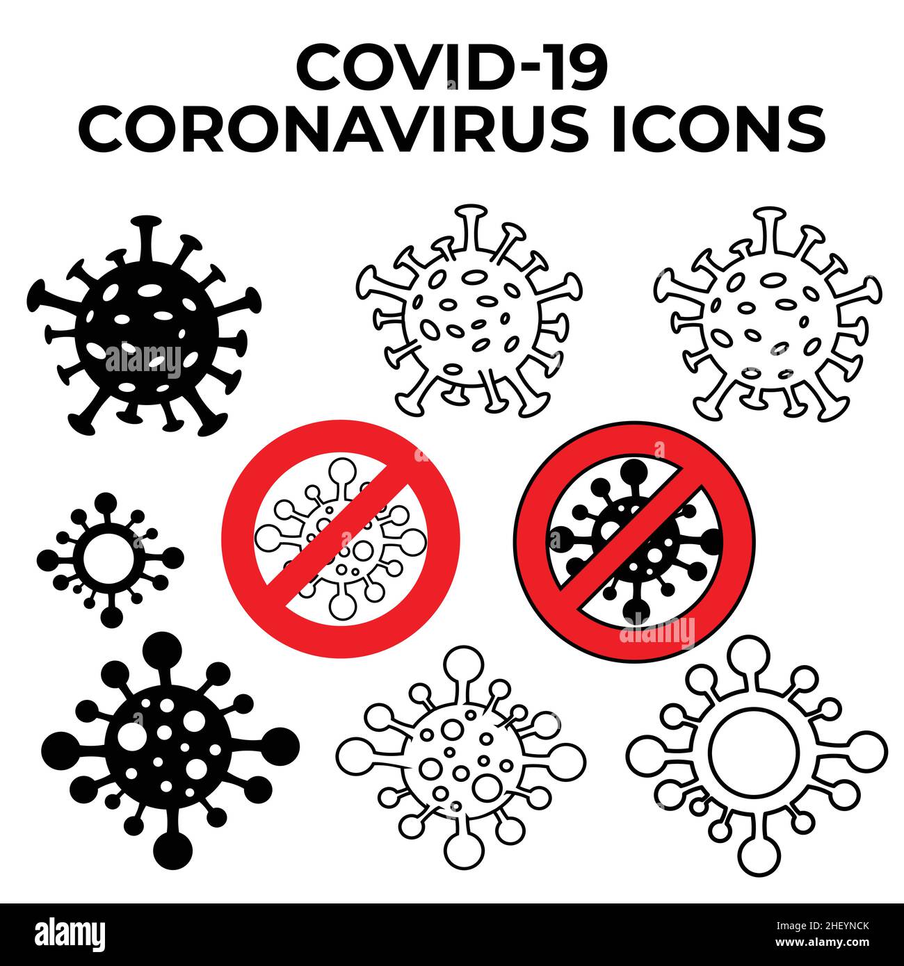 Covid-19 icon set. Corona virus icons collection. Vector and ...
