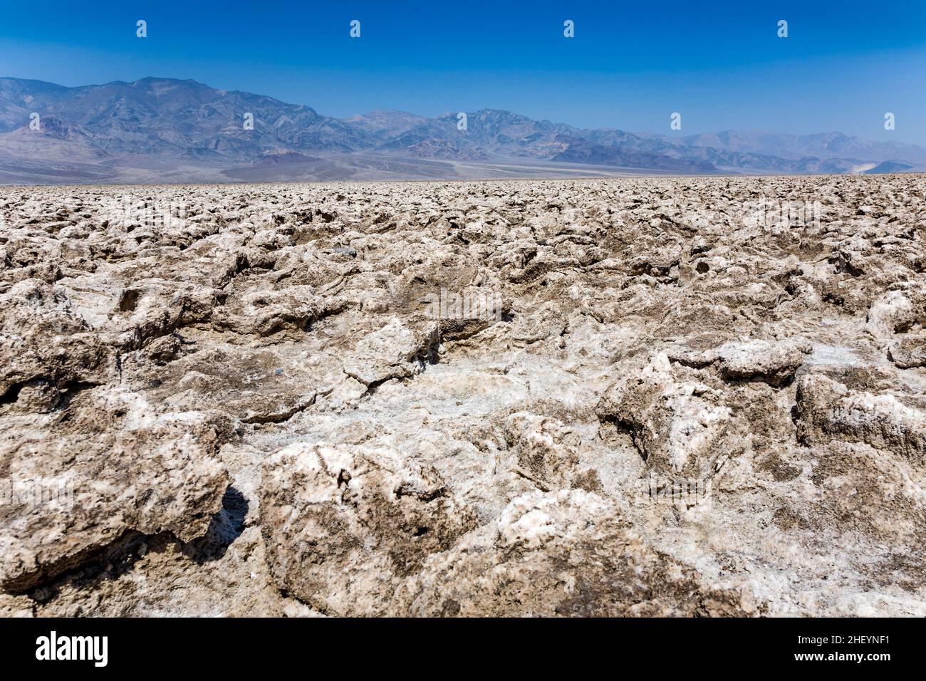 area of salt plates in the middle of death valley, called Devil's Golfe ...