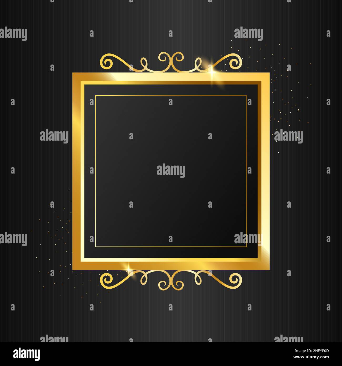 Realistic golden frame design Vector illustration Stock Vector Image ...