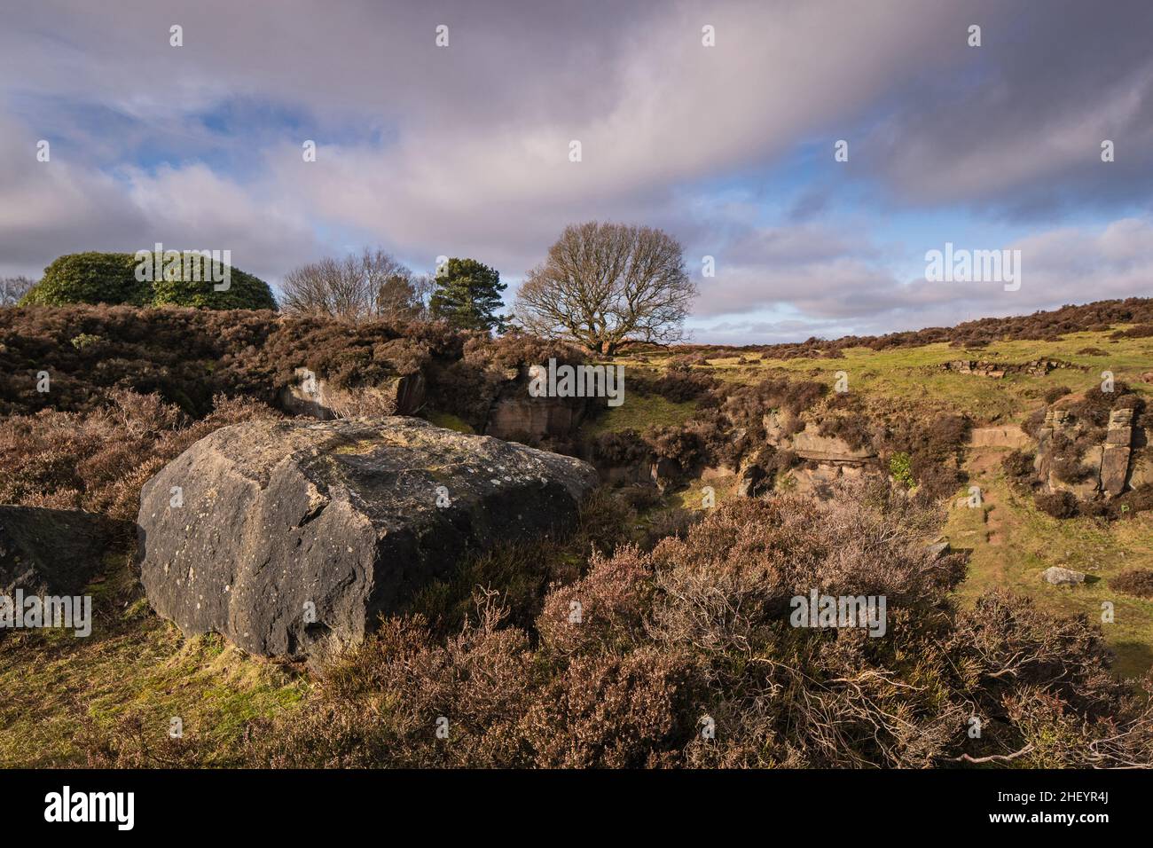 Stanton Moor, Derbyshire cork stone quarry Stock Photo - Alamy