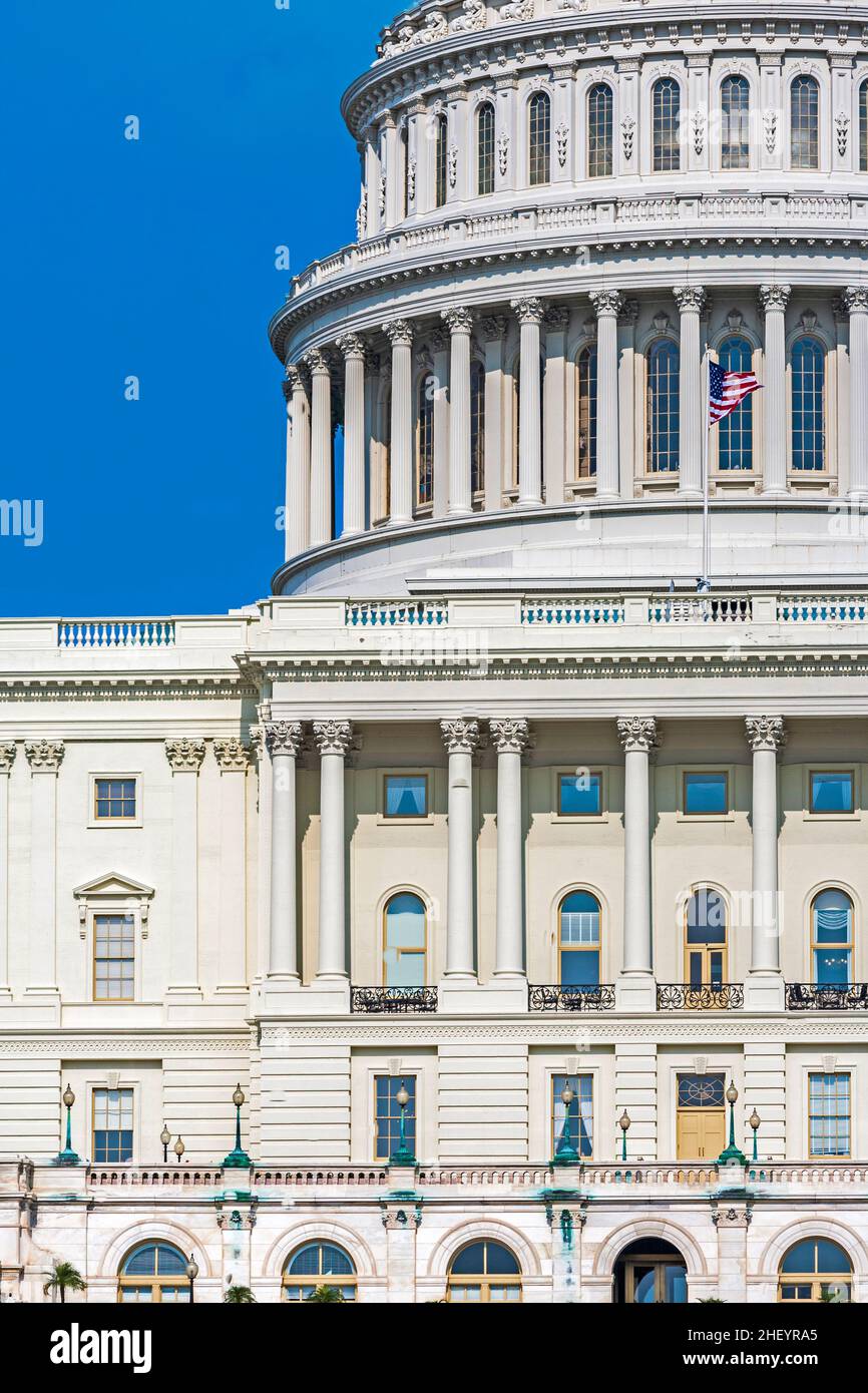 detail of facade of Capitol Building, Washington DC Stock Photo - Alamy