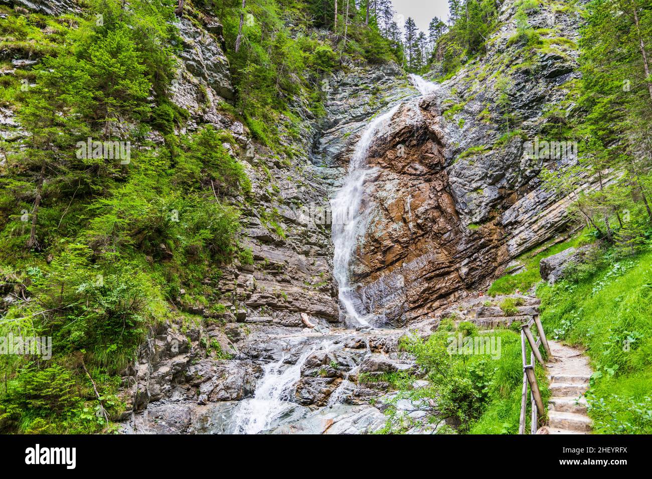 Summer among the paths, waterfalls and the villages of Sappada Stock ...