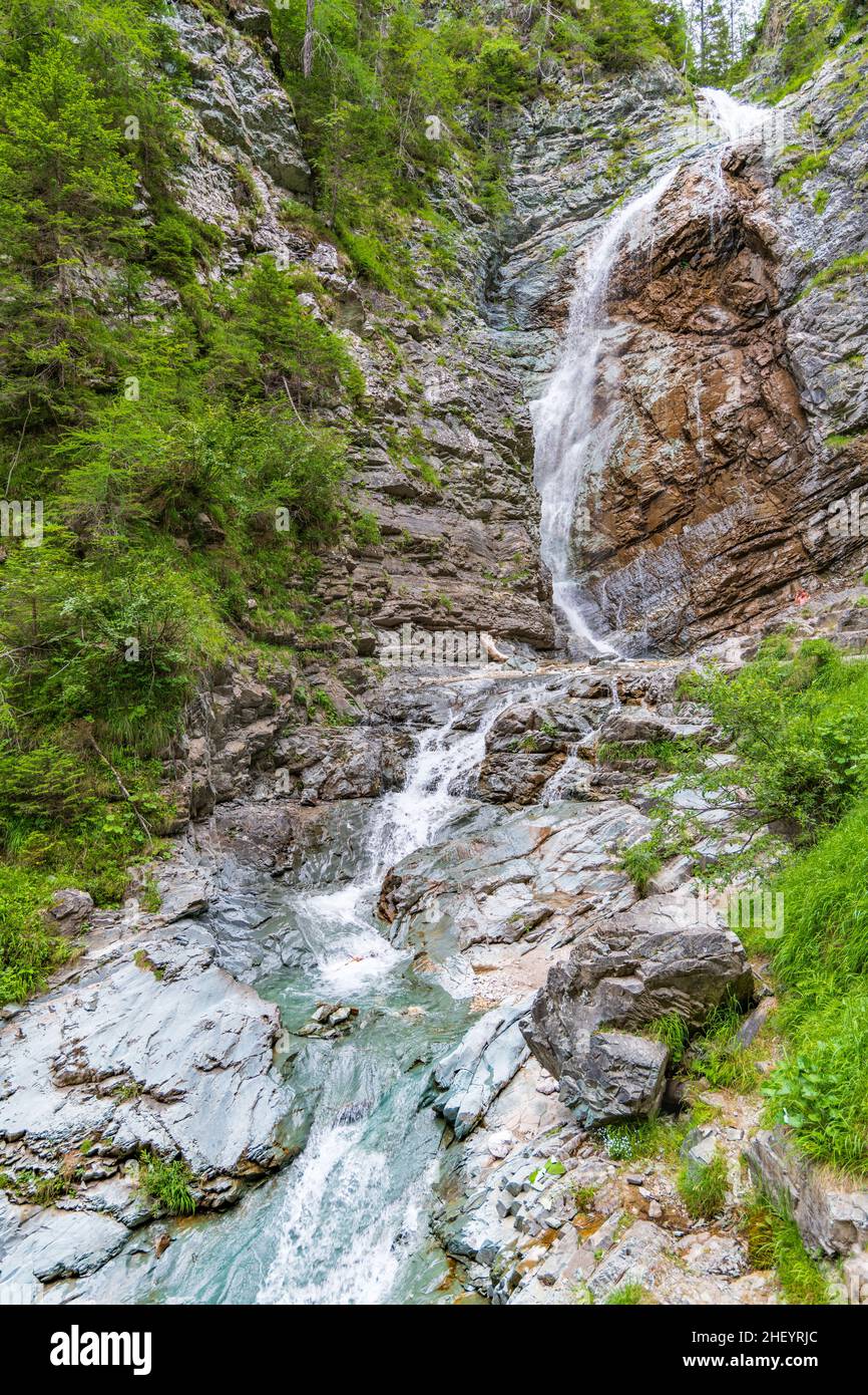 Summer among the paths, waterfalls and the villages of Sappada Stock ...