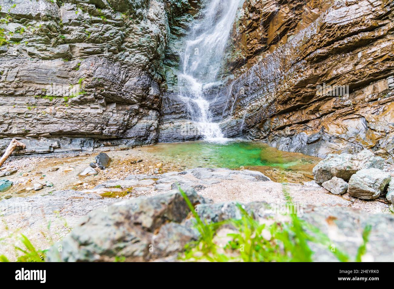 Summer among the paths, waterfalls and the villages of Sappada Stock ...