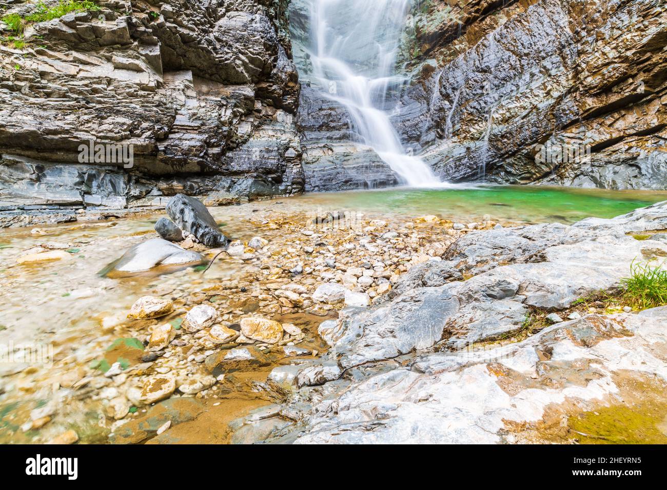 Summer among the paths, waterfalls and the villages of Sappada Stock ...