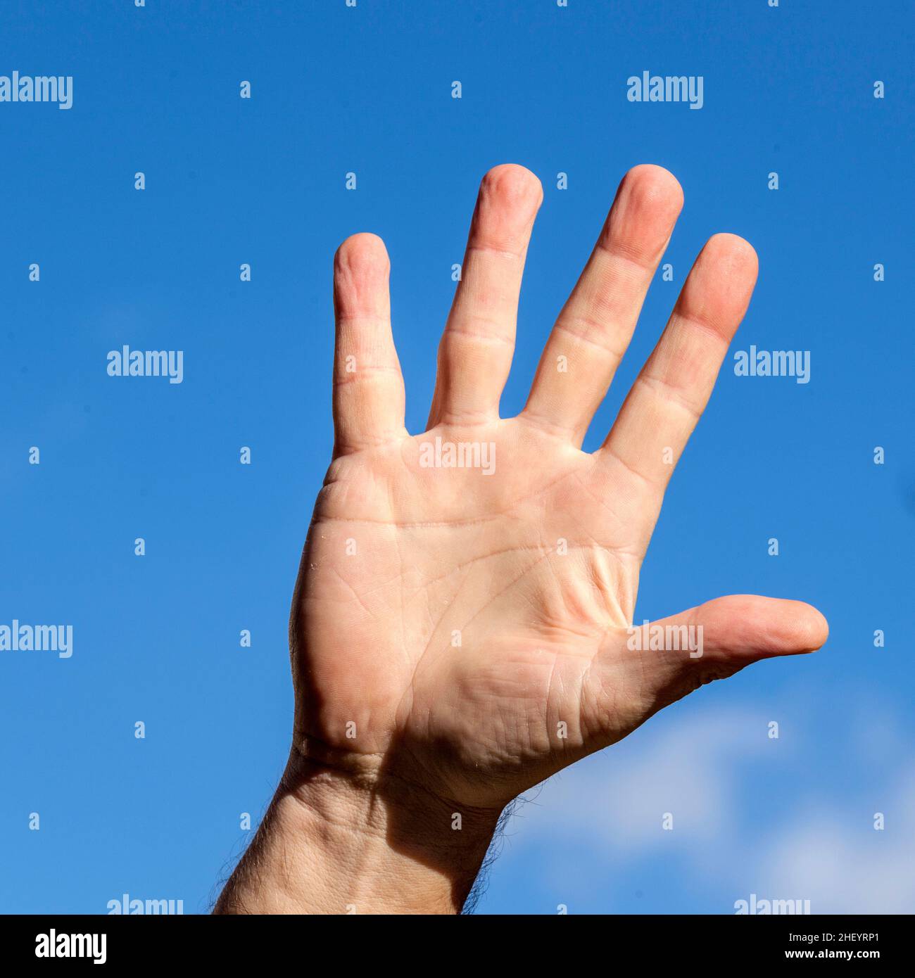 Rised hand hi-res stock photography and images - Alamy