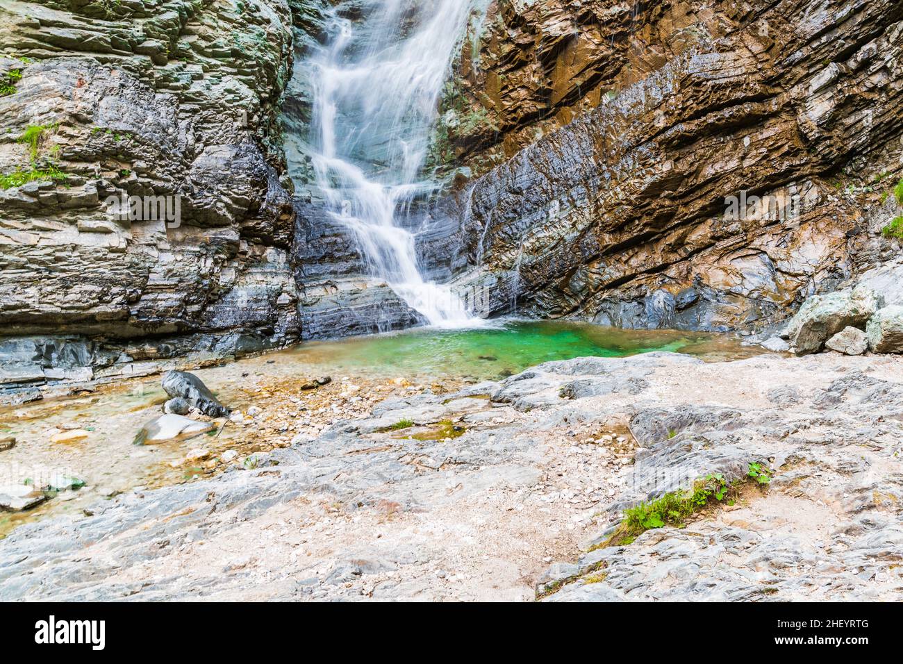 Summer among the paths, waterfalls and the villages of Sappada Stock ...