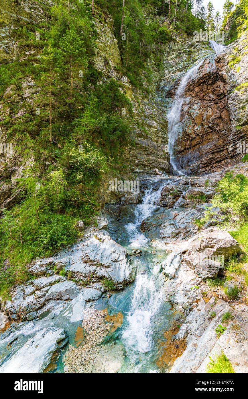 Summer among the paths, waterfalls and the villages of Sappada Stock ...
