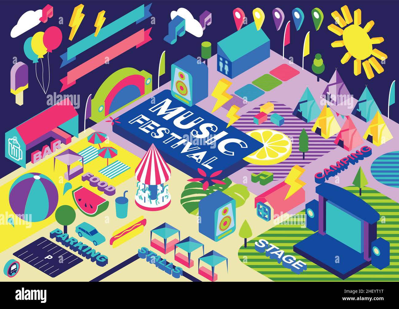 Collection of event facilities Stock Vector Images - Alamy