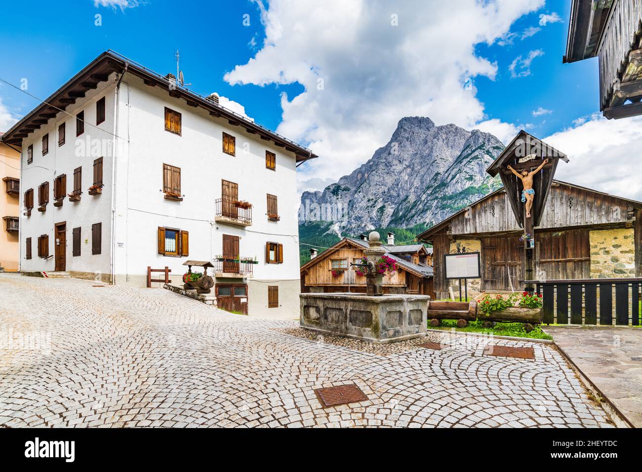 Summer among the paths, waterfalls and the villages of Sappada Stock ...