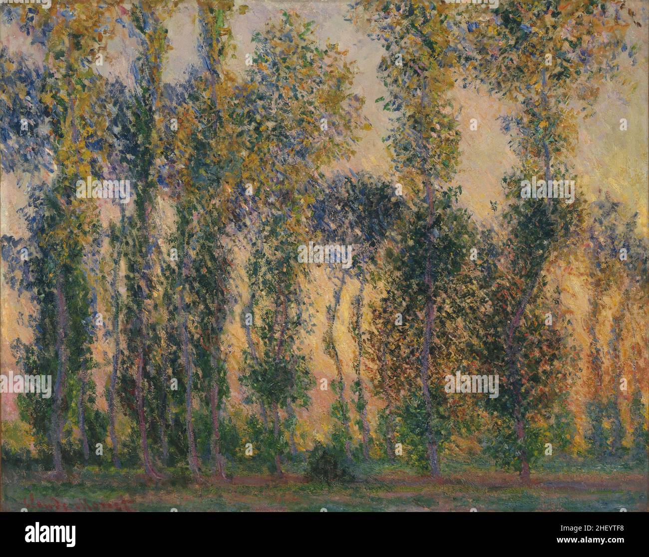 Poplars monet hi-res stock photography and images - Alamy