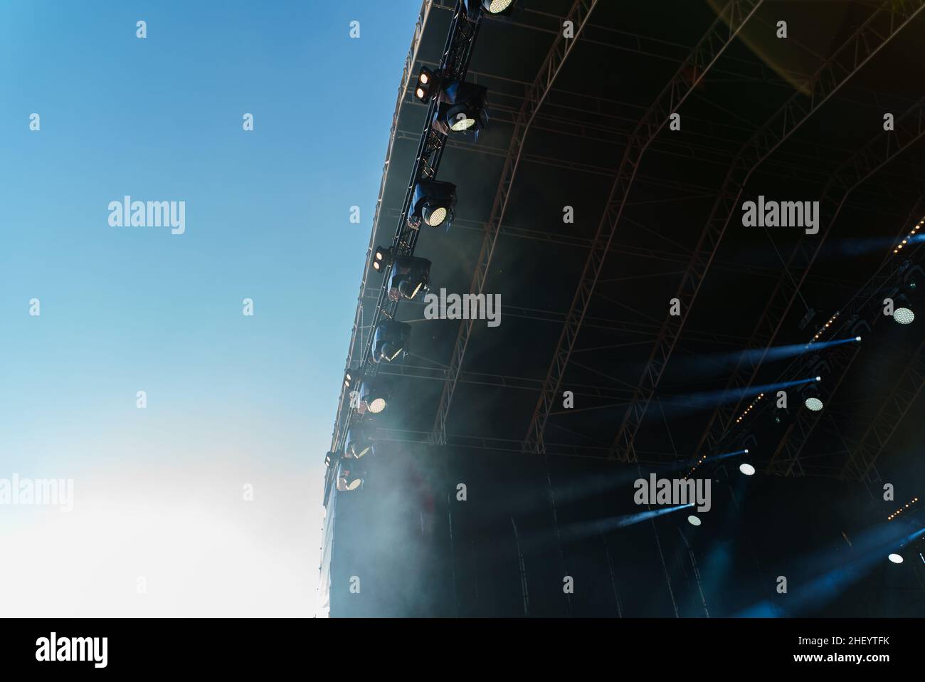Stage with professional light on the concert Stock Photo - Alamy