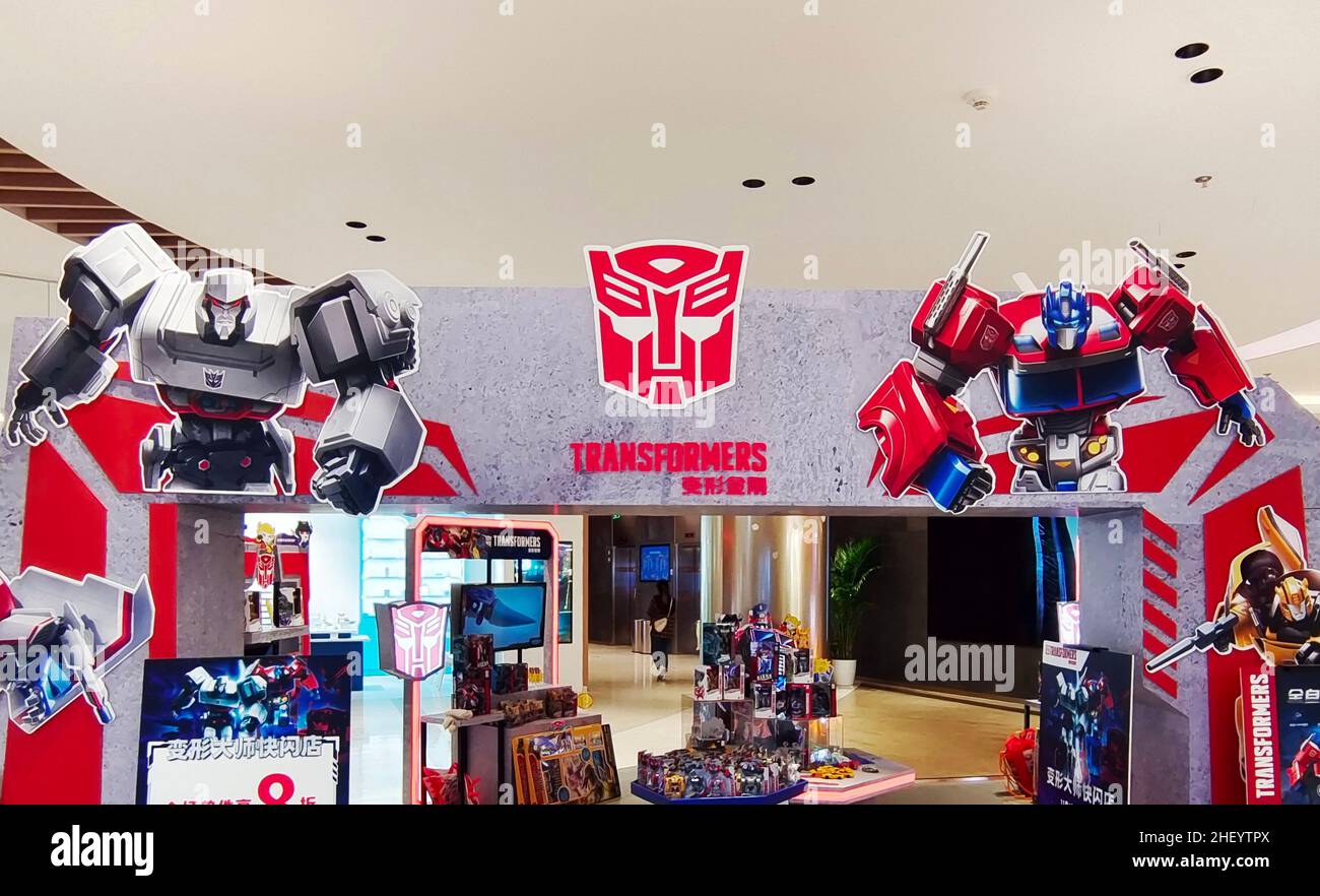 SHANGHAI, CHINA - JANUARY 19, 2021 - A Transformers pop-up shop in ...