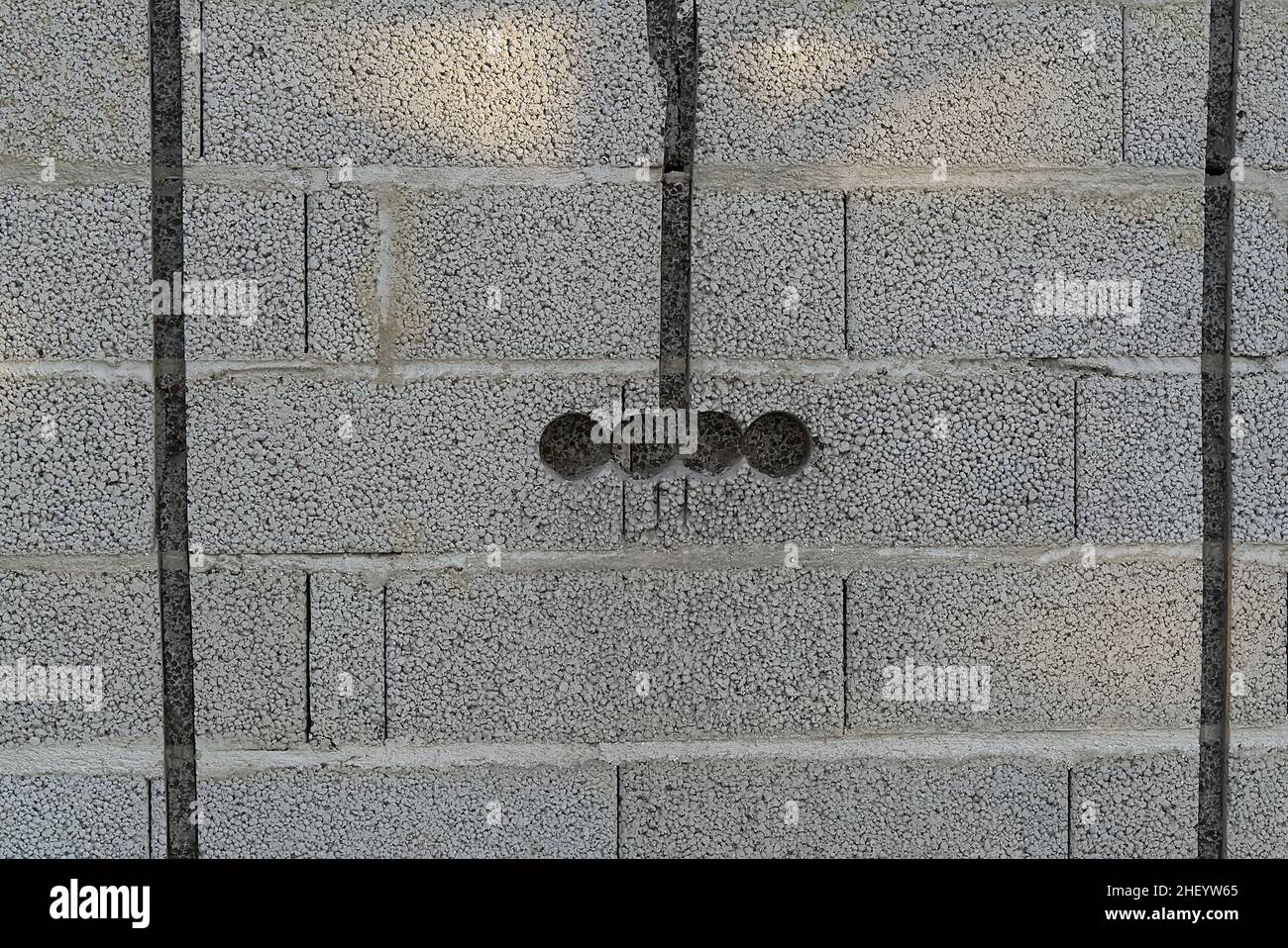 Wiring. Sockets and wires in cement wall - room repair, building ...