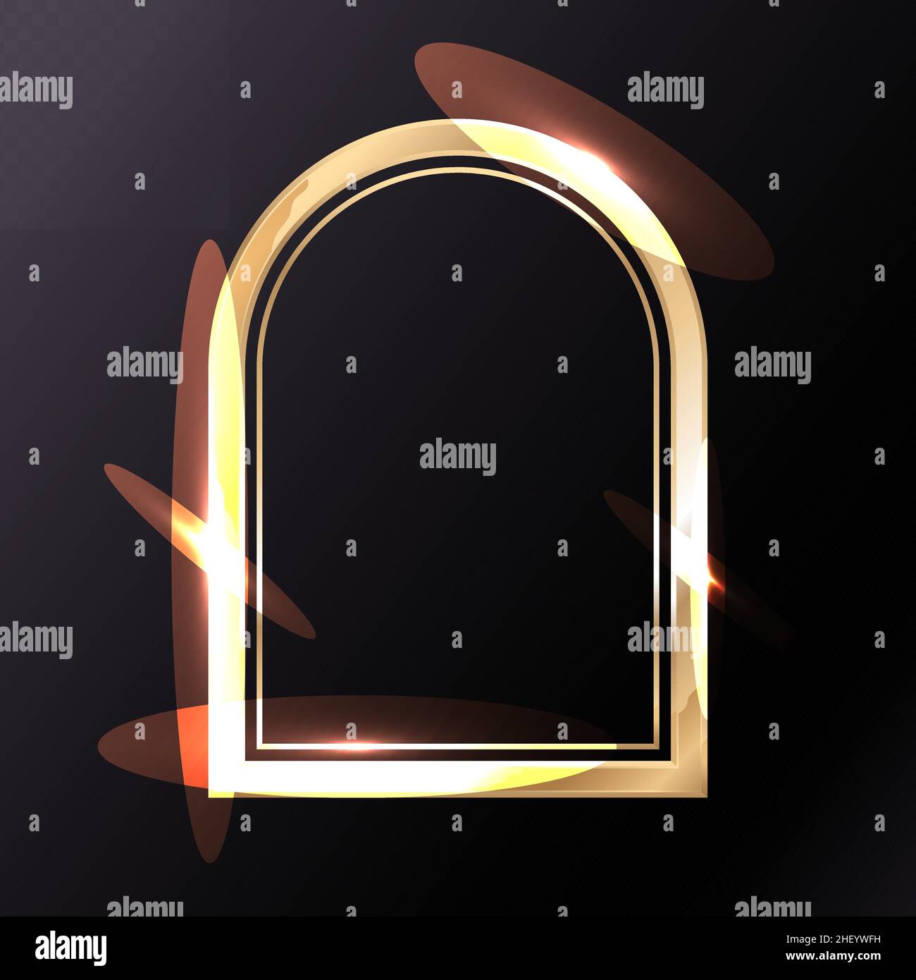 Realistic golden frame design Vector illustration Stock Vector Image ...