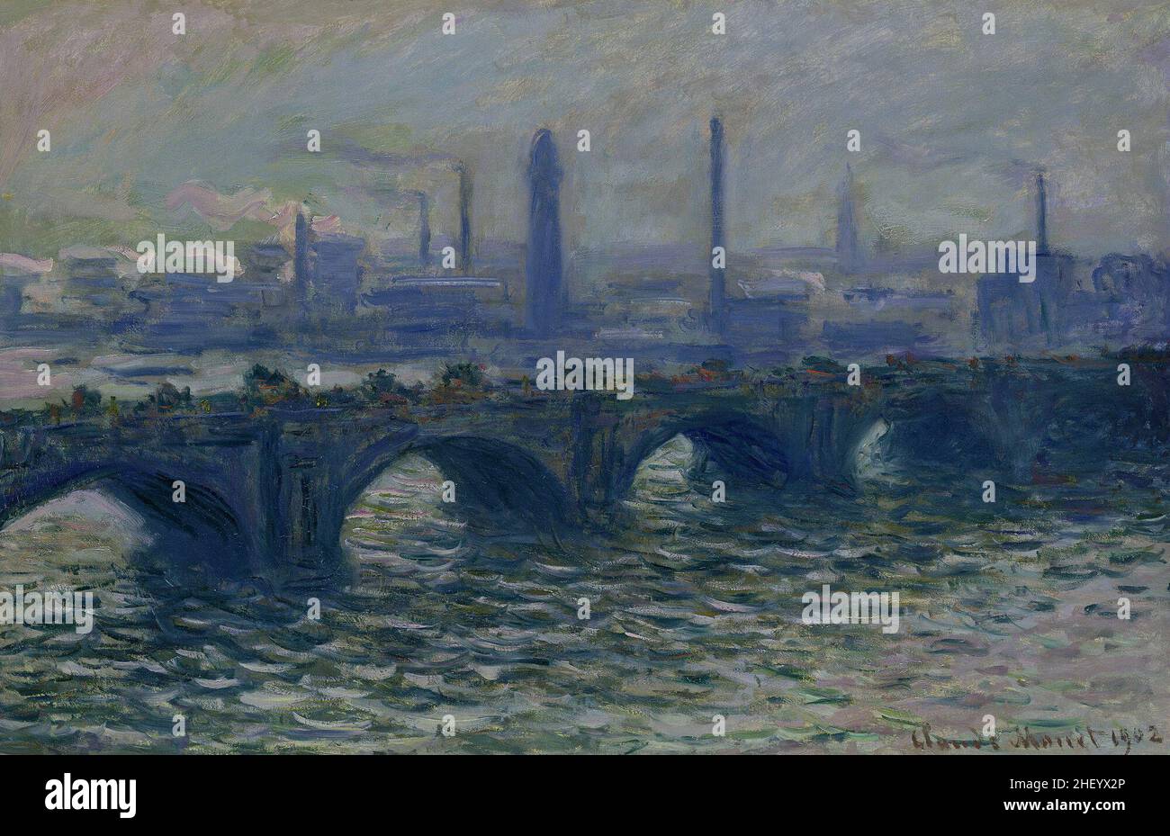 Claude monet waterloo bridge hi-res stock photography and images - Alamy