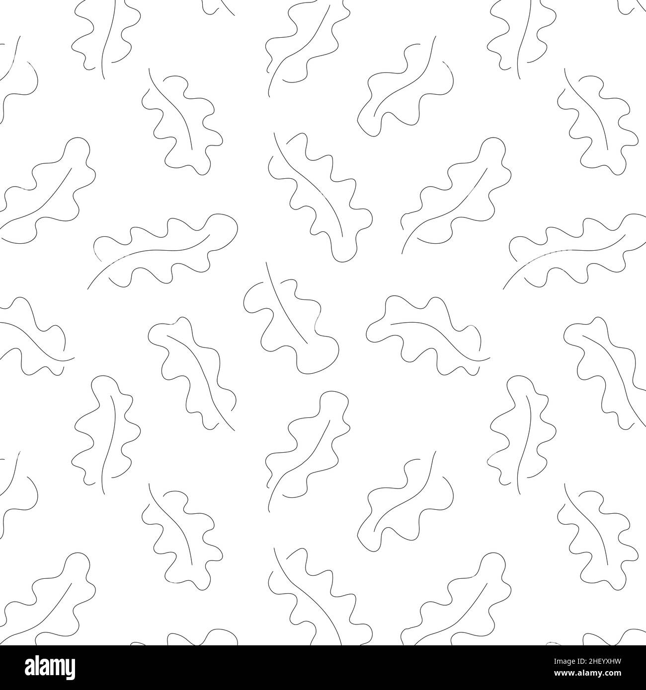 Decorative background with oak plant parts, seamless pattern Stock ...