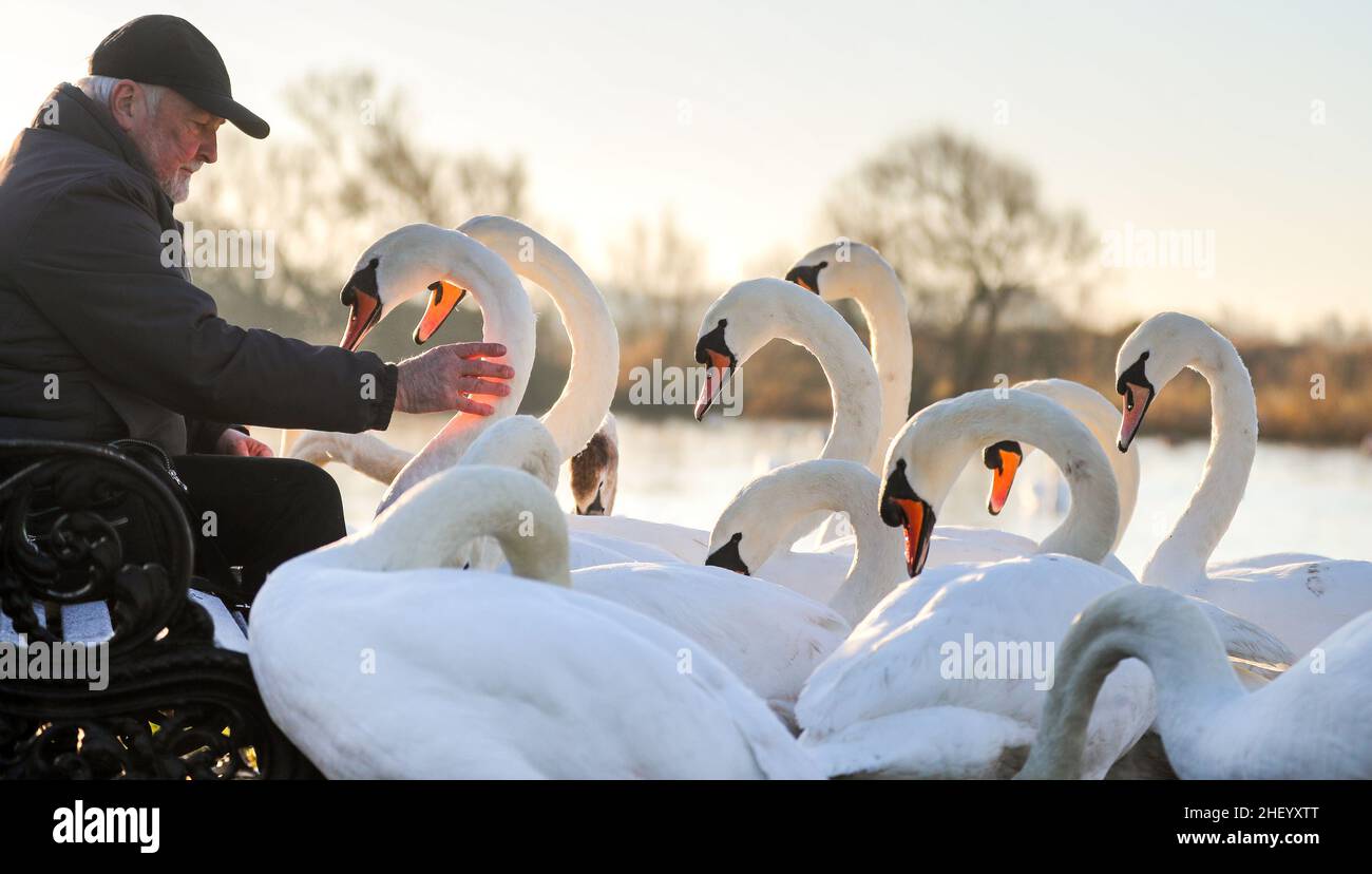 Christchurch, UK. 13th Jan 2022. Roger Lampert has spent two years ...