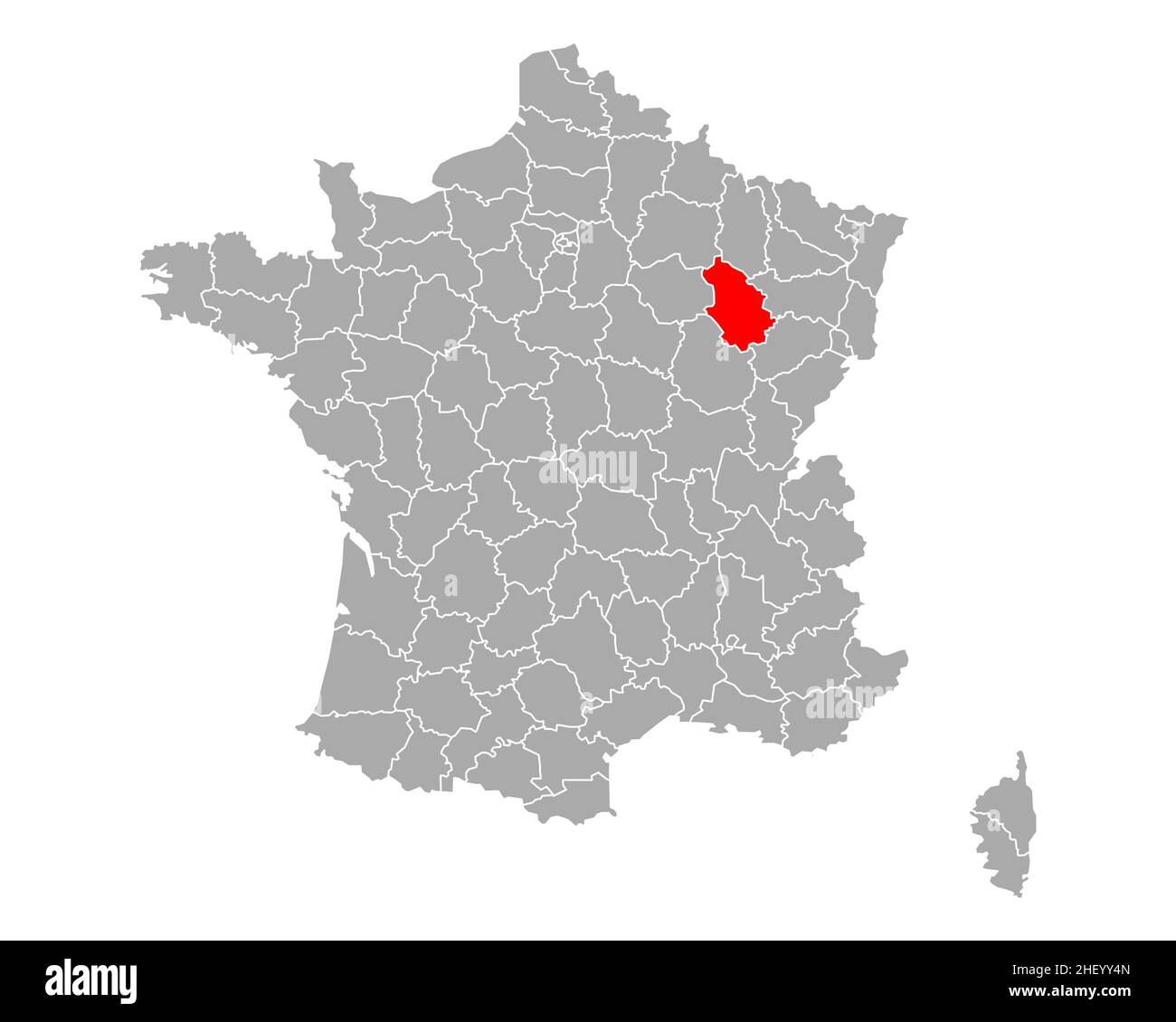 Map of Haute-Marne in France Stock Photo - Alamy