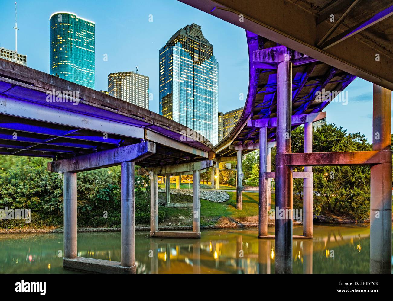 Houston texas skyline river hi-res stock photography and images - Alamy