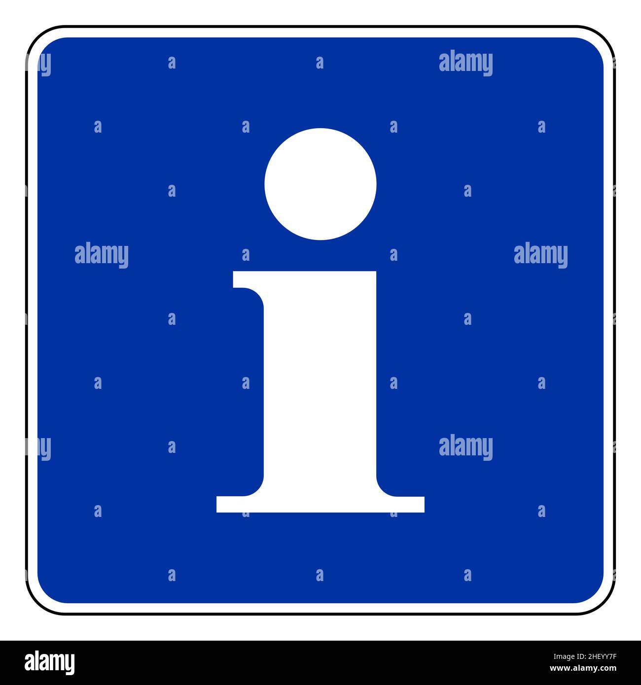 Information and road sign Stock Photo - Alamy