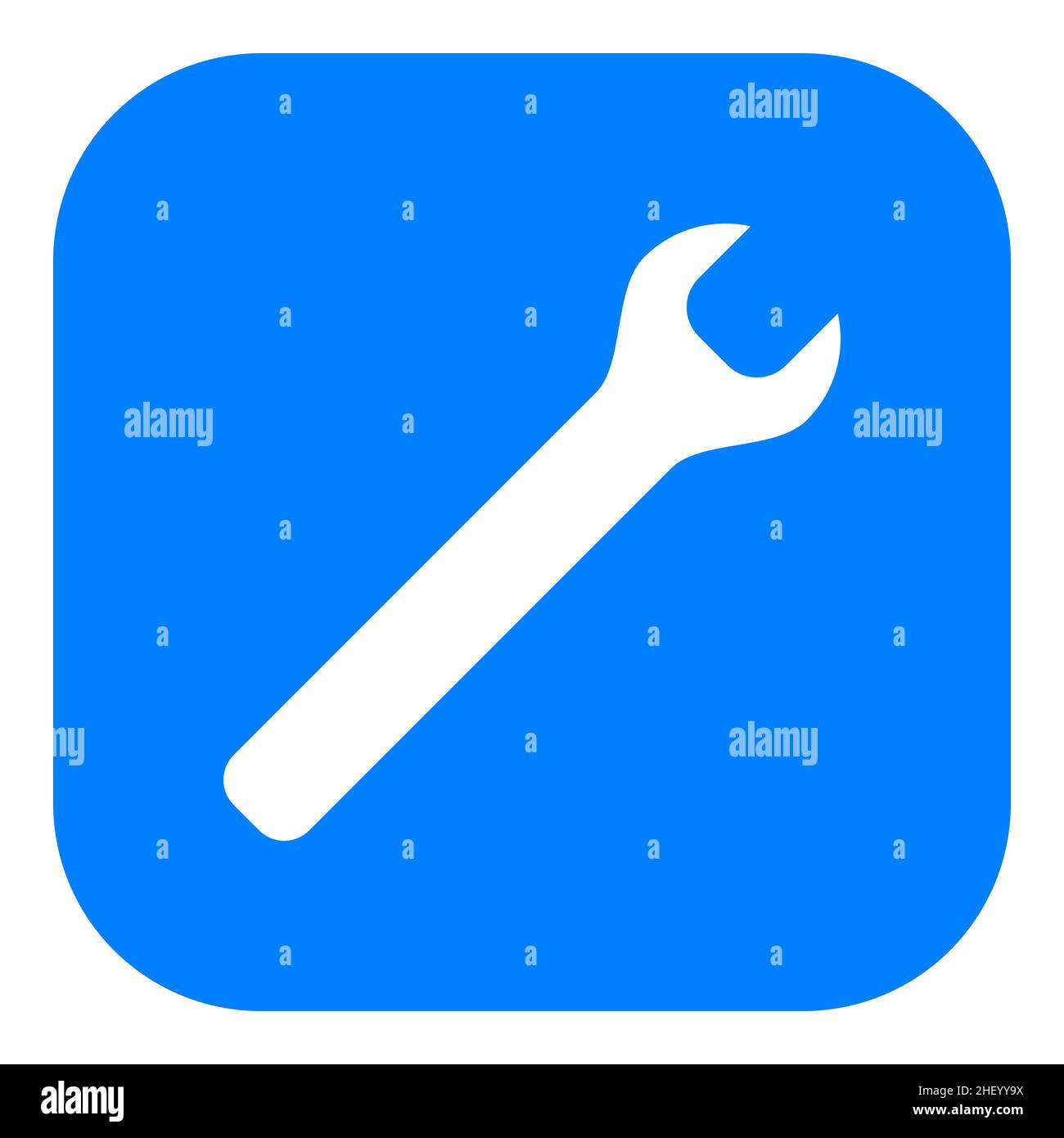 Wrench and app icon Stock Photo - Alamy