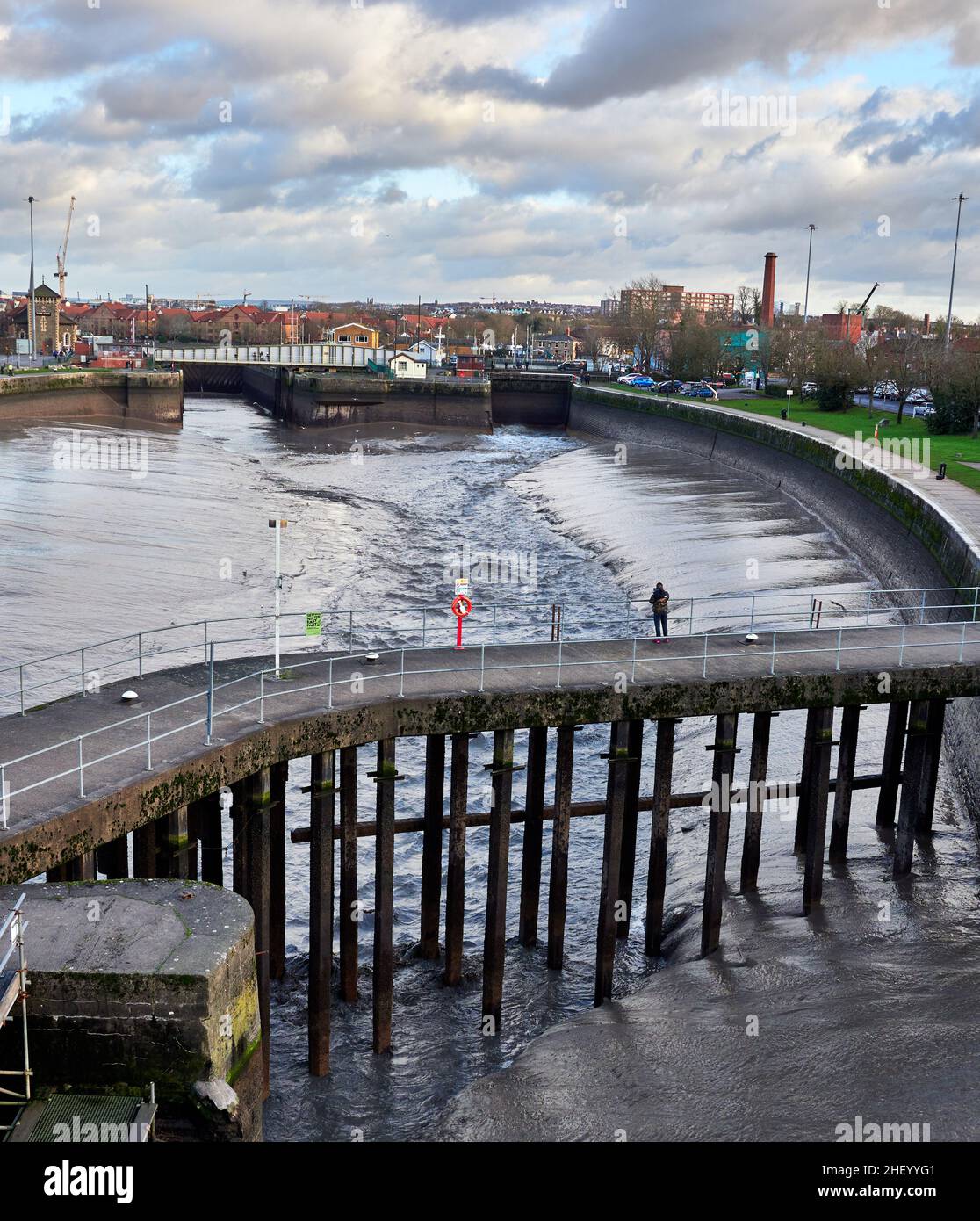 The Cumberland Basin at the entrance to Bristol's floating harbour ...