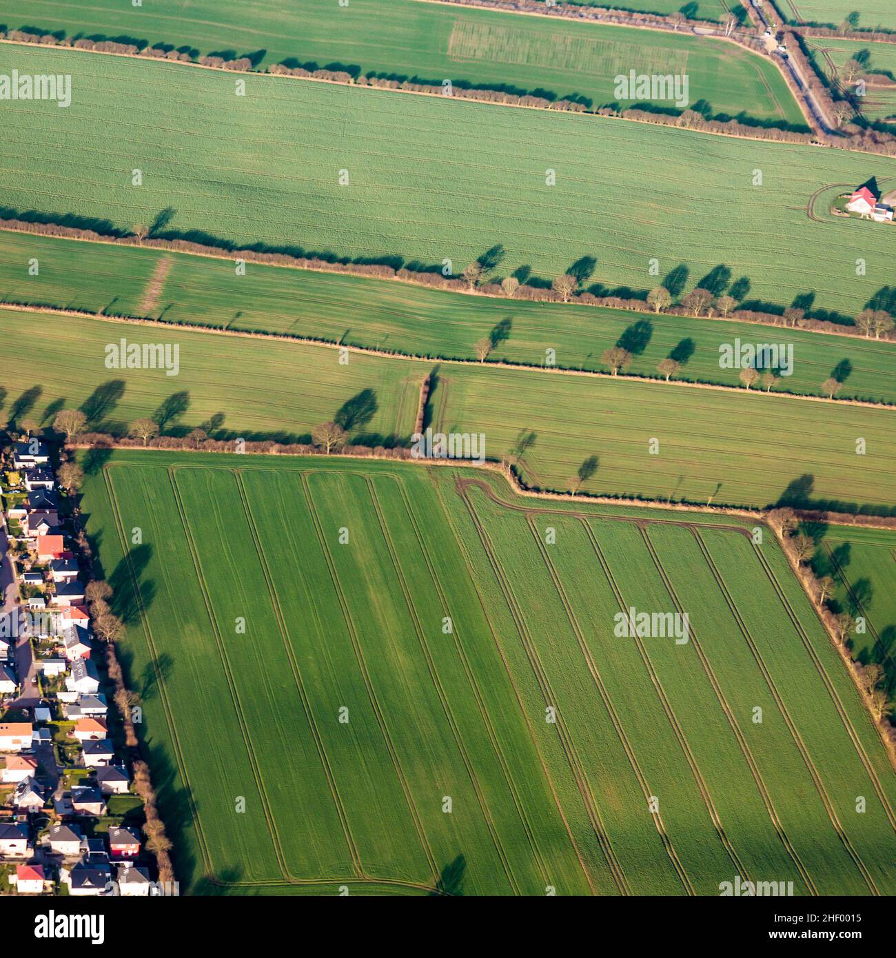 aerial view of green fields and slopes in Hamburg Stock Photo - Alamy
