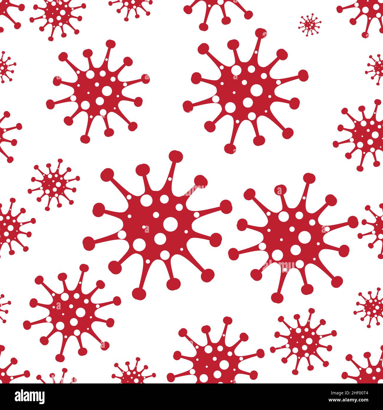 Different Kinds of Viruses. Bacteria Biology Organisms Seamless Pattern. Virus Infection Ebola ...