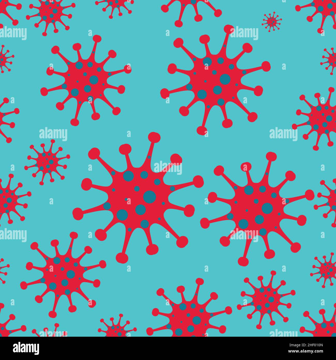 Different Kinds of Viruses. Bacteria Biology Organisms Seamless Pattern ...
