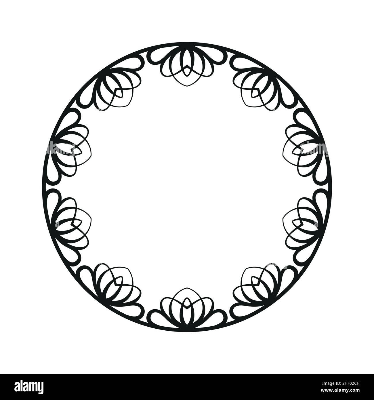 Round ornamental frame, vector illustration Stock Vector Image & Art ...