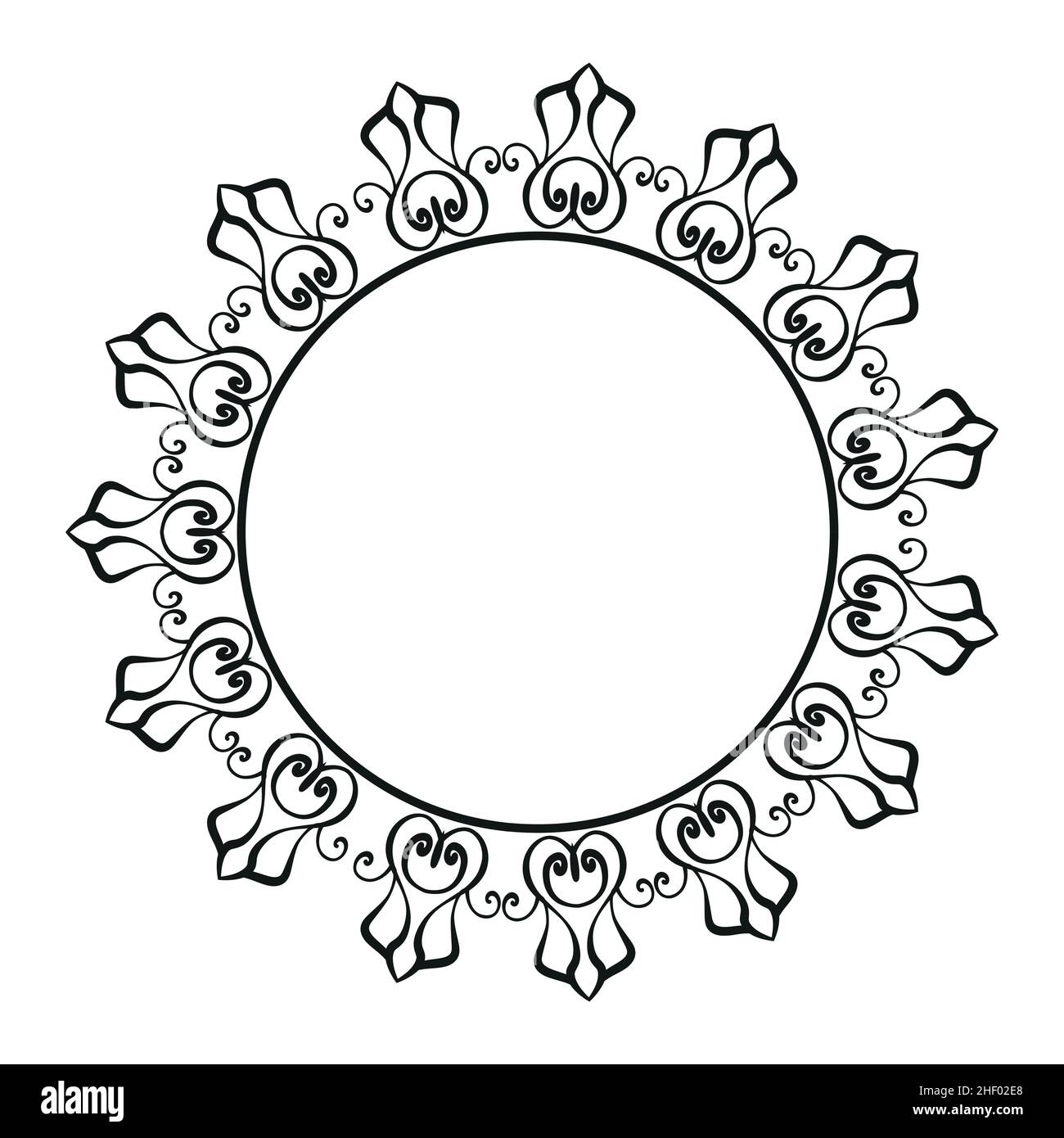 Round ornamental frame, vector illustration Stock Vector Image & Art ...