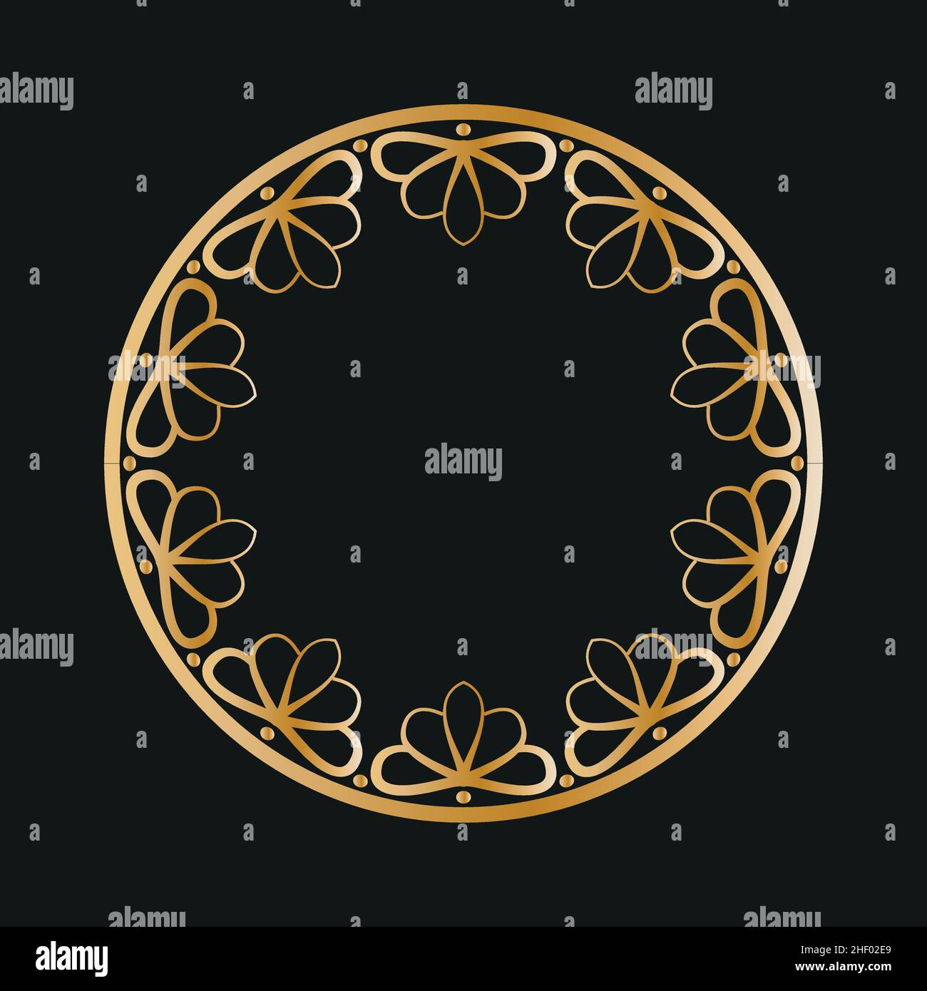 Round ornamental frame, vector illustration Stock Vector Image & Art ...