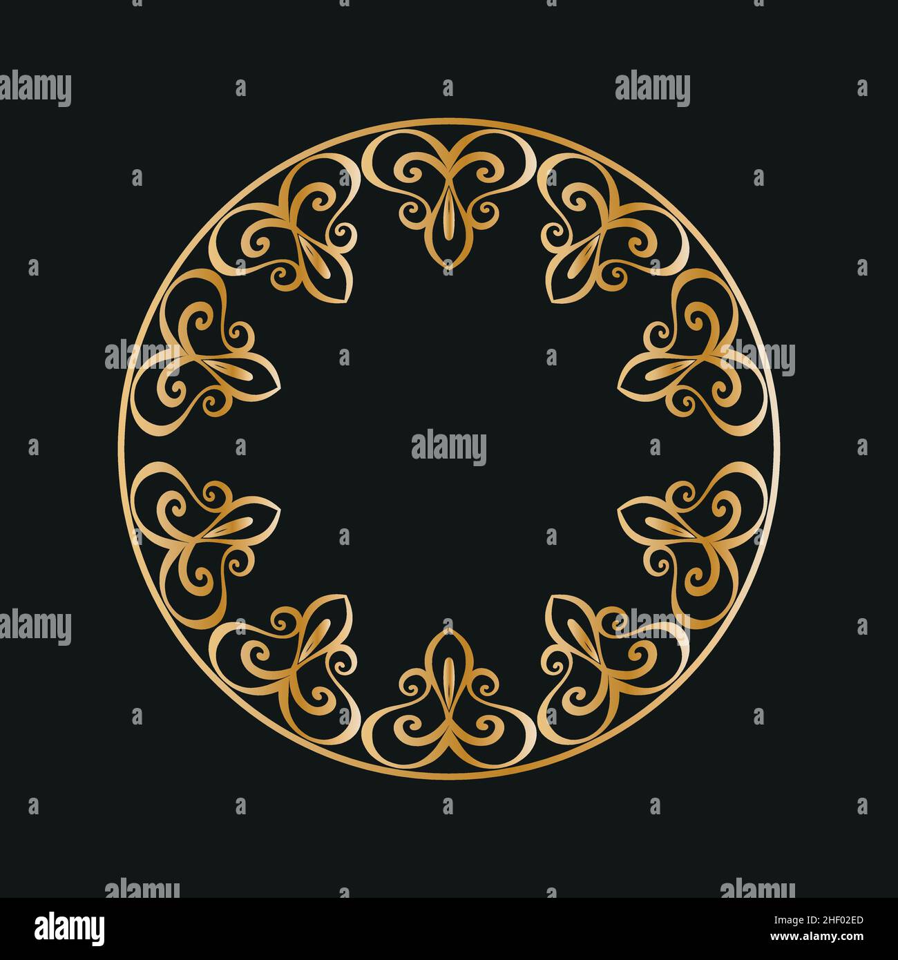 Round ornamental frame, vector illustration Stock Vector Image & Art ...