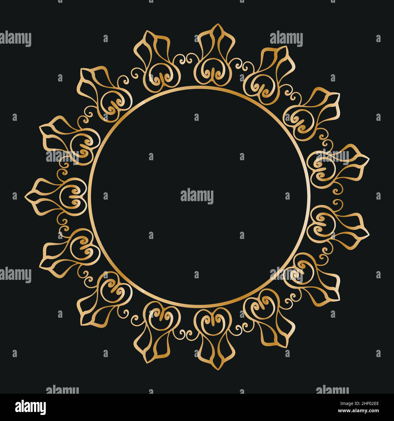 Round ornamental frame, vector illustration Stock Vector Image & Art ...