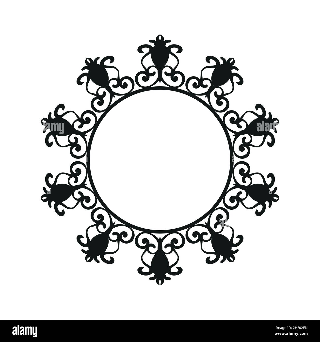 Round ornamental frame, vector illustration Stock Vector Image & Art ...