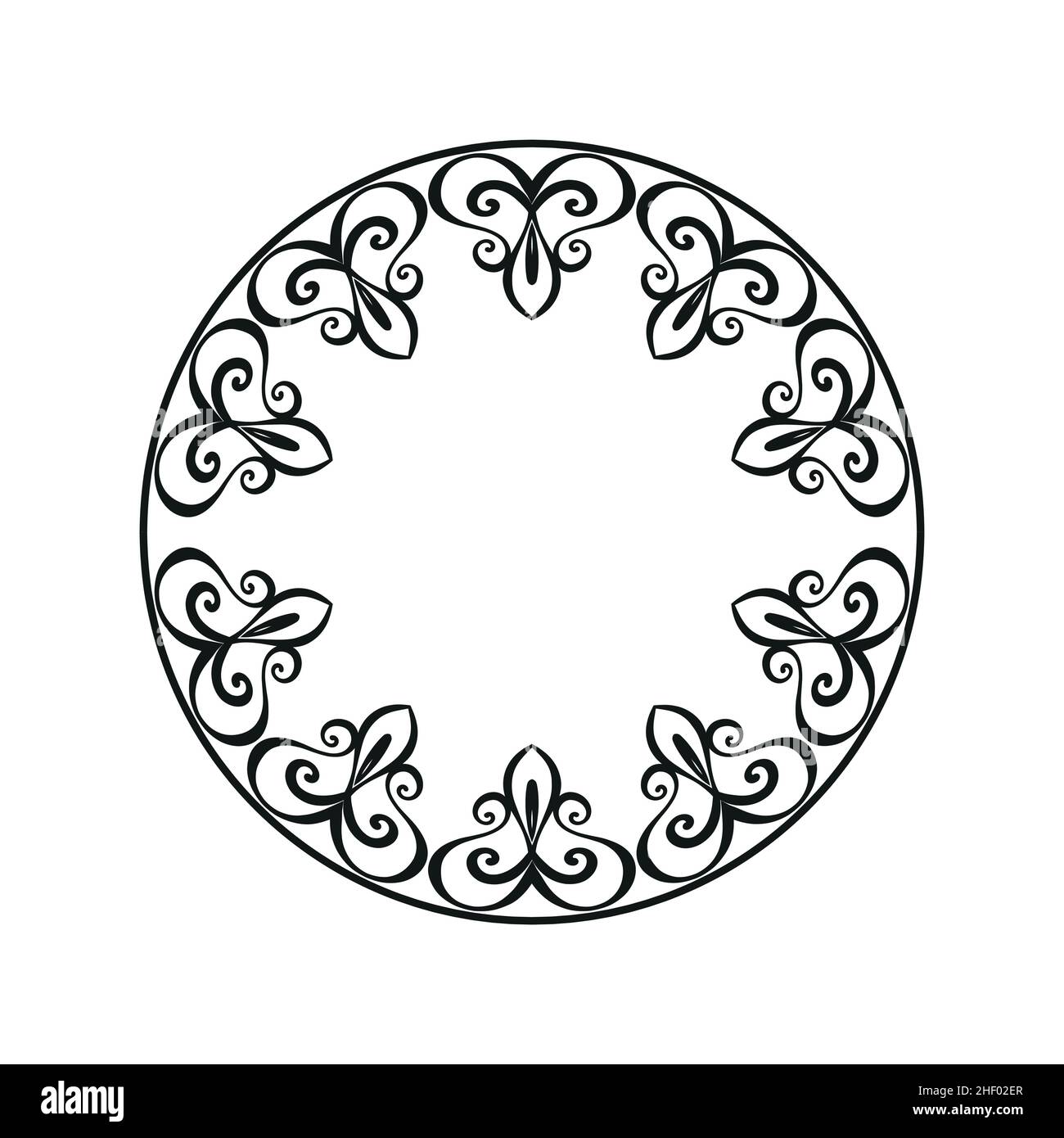 Round ornamental frame, vector illustration Stock Vector Image & Art ...