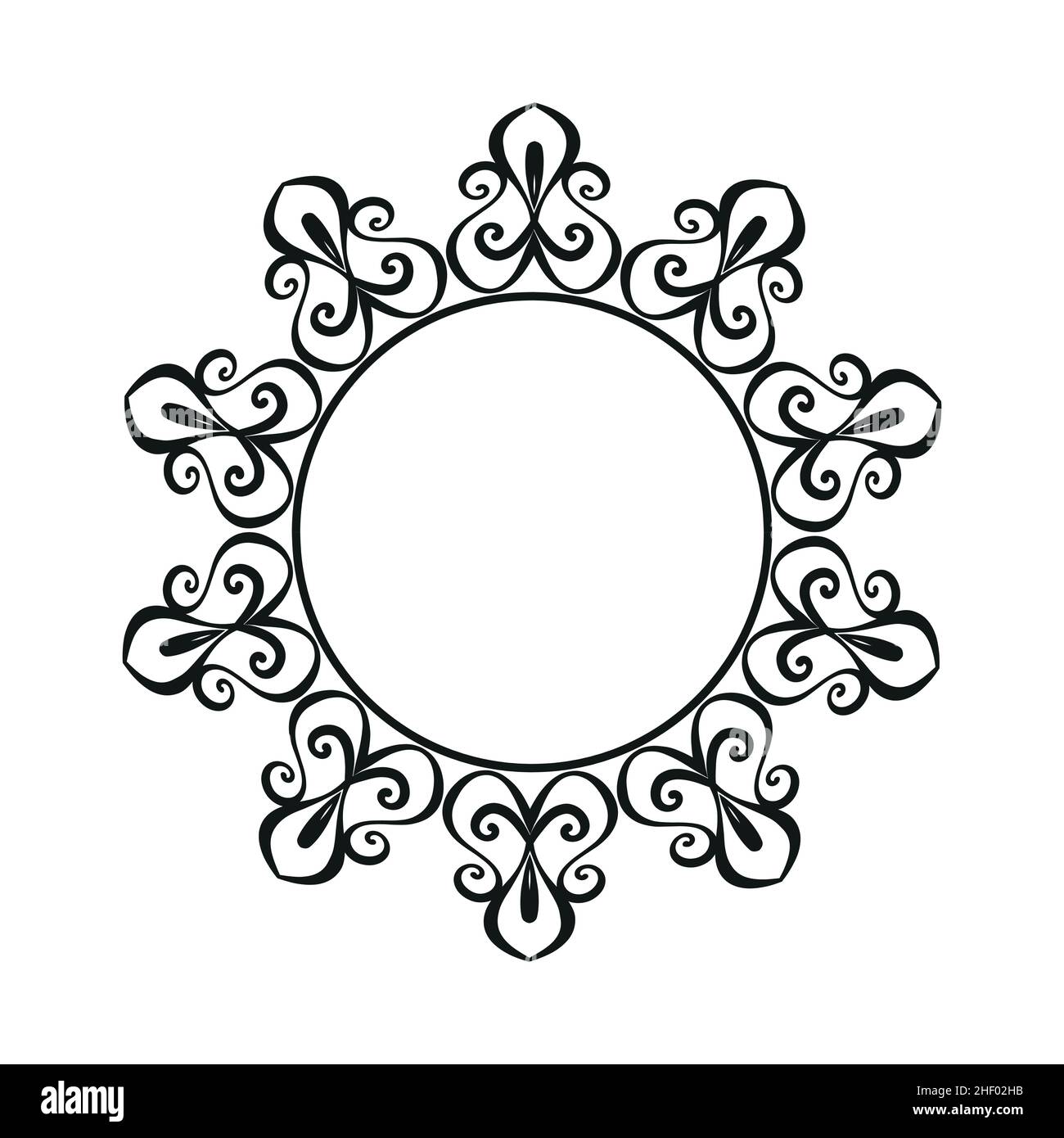 Round ornamental frame, vector illustration Stock Vector Image & Art ...