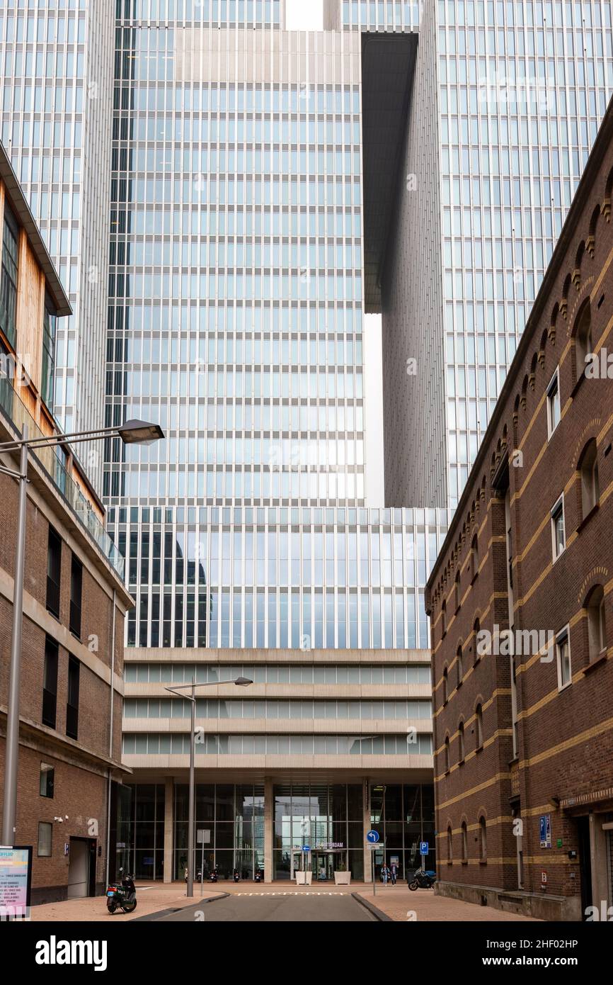 View on the Rotterdam, residential building, Wilhelminapier, Rotterdam ...