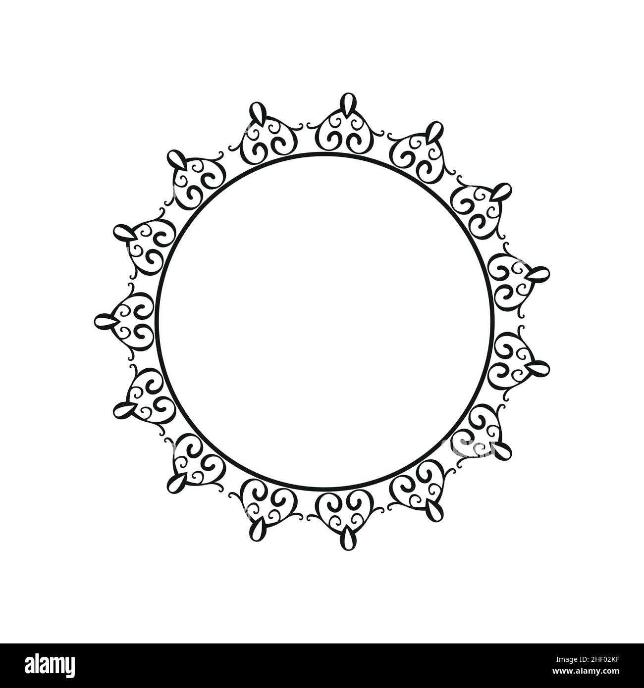 Round ornamental frame, vector illustration Stock Vector Image & Art ...