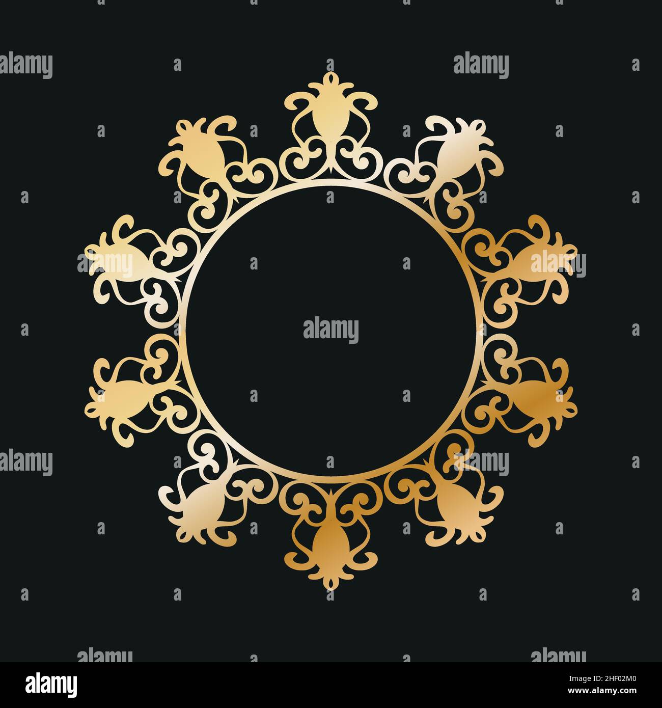 Round ornamental frame, vector illustration Stock Vector Image & Art ...