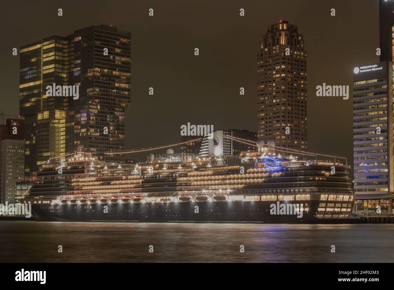 Cruise ship MS Rotterdam moored at the Wilhelminapier, Rotterdam, the ...