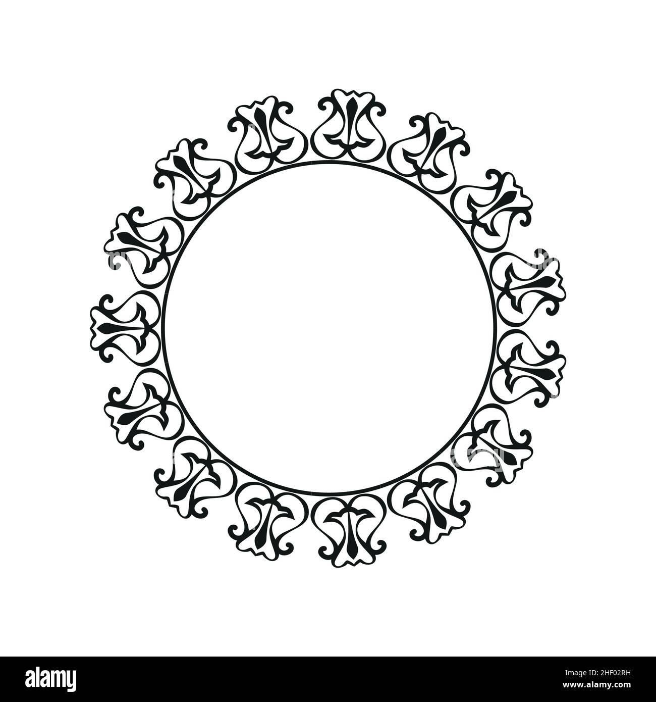 Round ornamental frame, vector illustration Stock Vector Image & Art ...