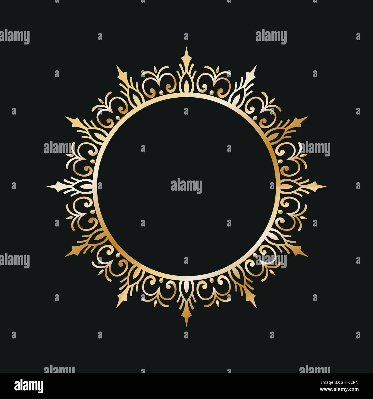 Round ornamental frame, vector illustration Stock Vector Image & Art ...