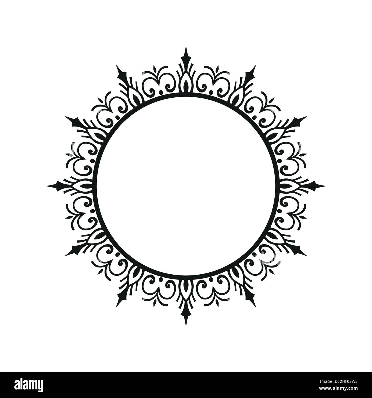 Round ornamental frame, vector illustration Stock Vector Image & Art ...