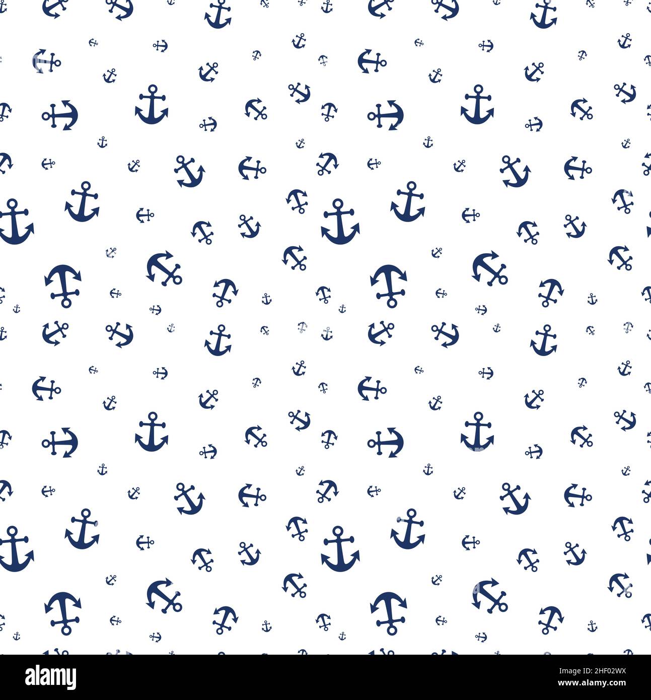 Seamless Maritime Pattern ,Blue Sailing Vessel and Anchor on a White ...