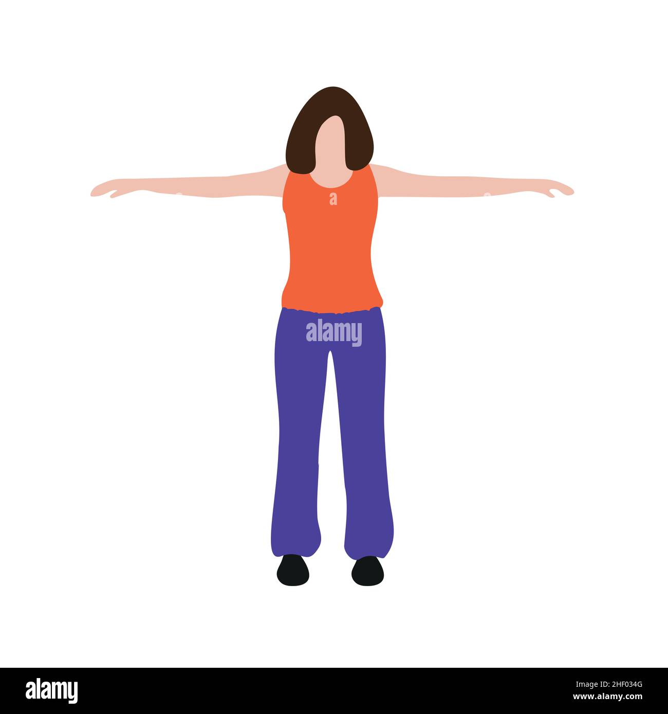 Woman shrugging white background Stock Vector Images - Alamy
