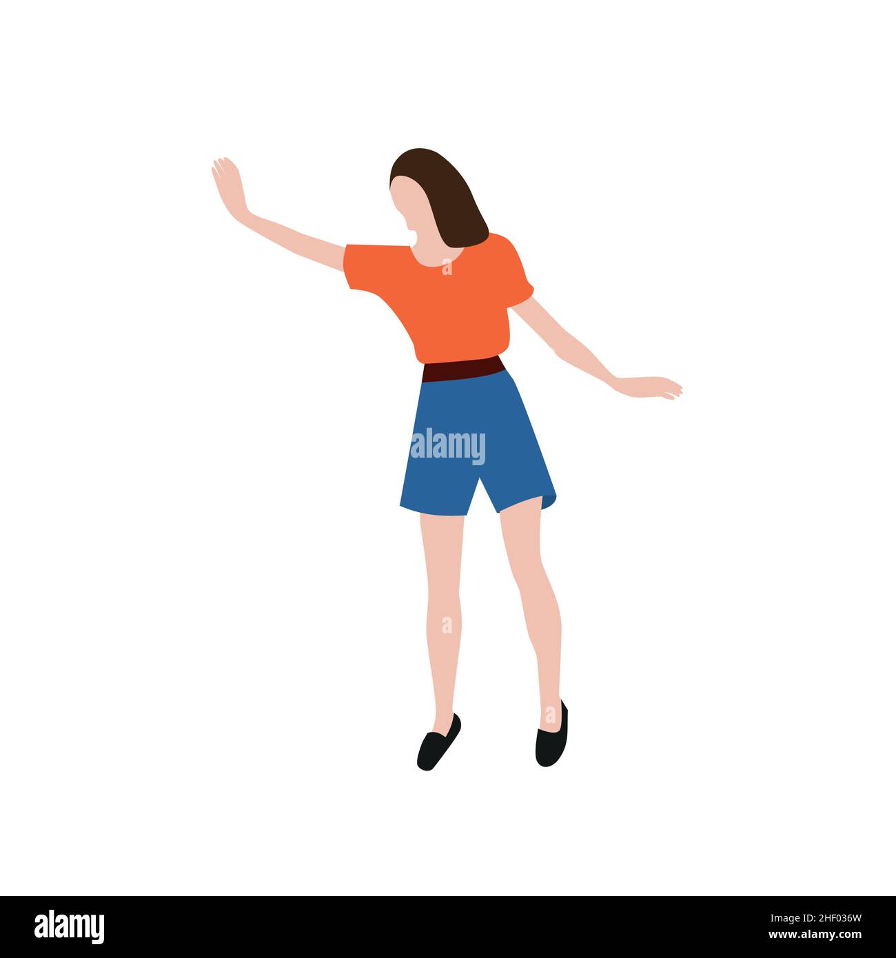 Confused girl, shrugging shoulders Stock Vector Image & Art - Alamy