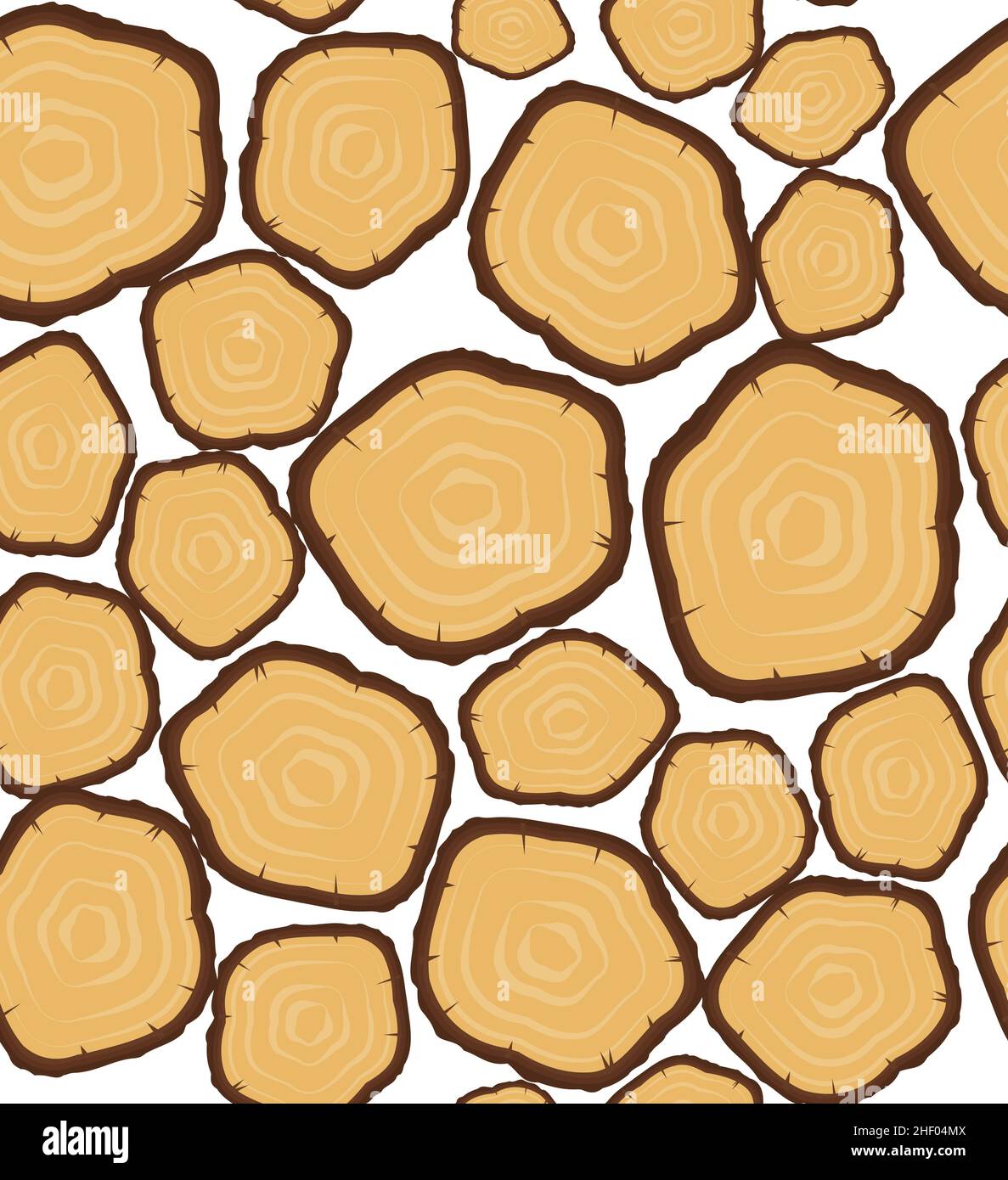 Seamless vector pattern with wood logs.Background for forestry and ...